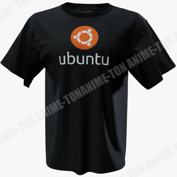 ANIME-TON | Shirts | Ubuntu Logo Tshirt Cotton Black | Poshmark